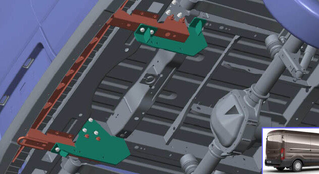 Mounting brackets for Ford Transit | PALFINGER